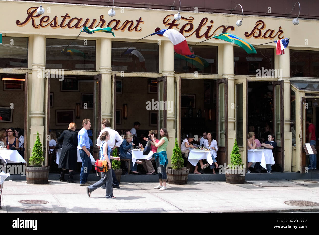 Felix Restaurant Soho New York City Stock Photo - Alamy
