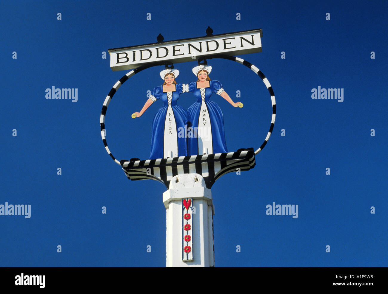 The Village Sign Biddenden Kent England Stock Photo - Alamy