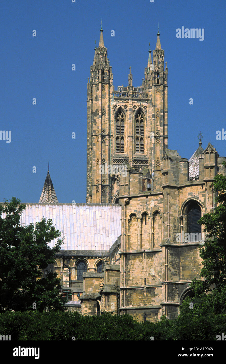 Canterbury Cathedral Bell Harry Tower Canterbury Kent England Stock ...