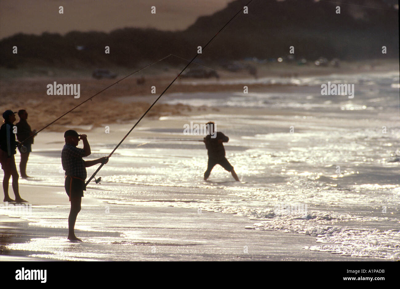 Surfcasting beach fishing hi-res stock photography and images - Alamy