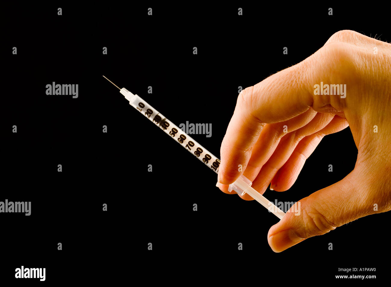 syringe hand with a syringe Stock Photo - Alamy
