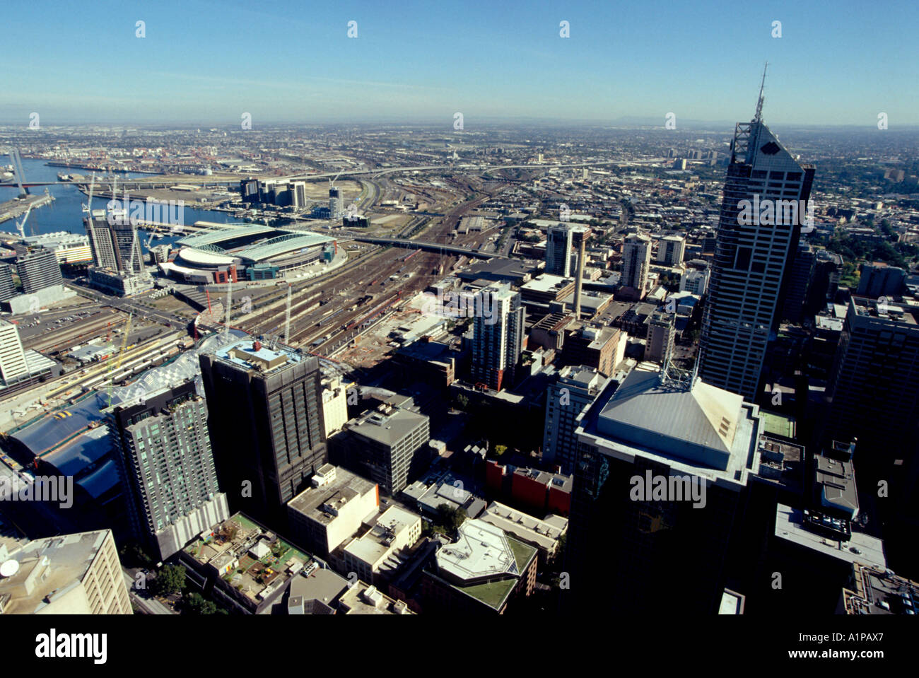 An aerial view of Melbourne, Australia. March 2005 Stock Photo - Alamy