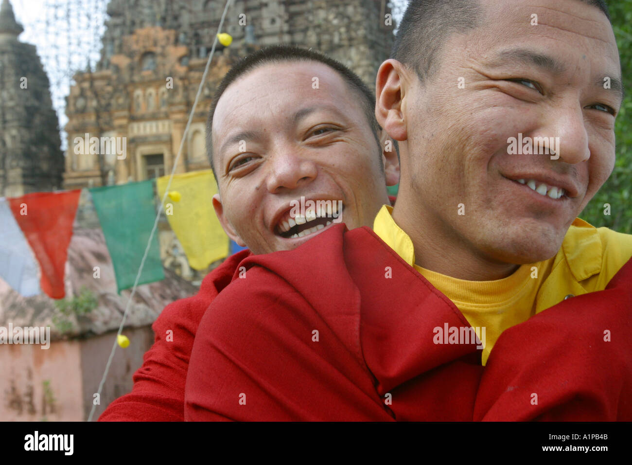 Playful monks hi-res stock photography and images - Alamy