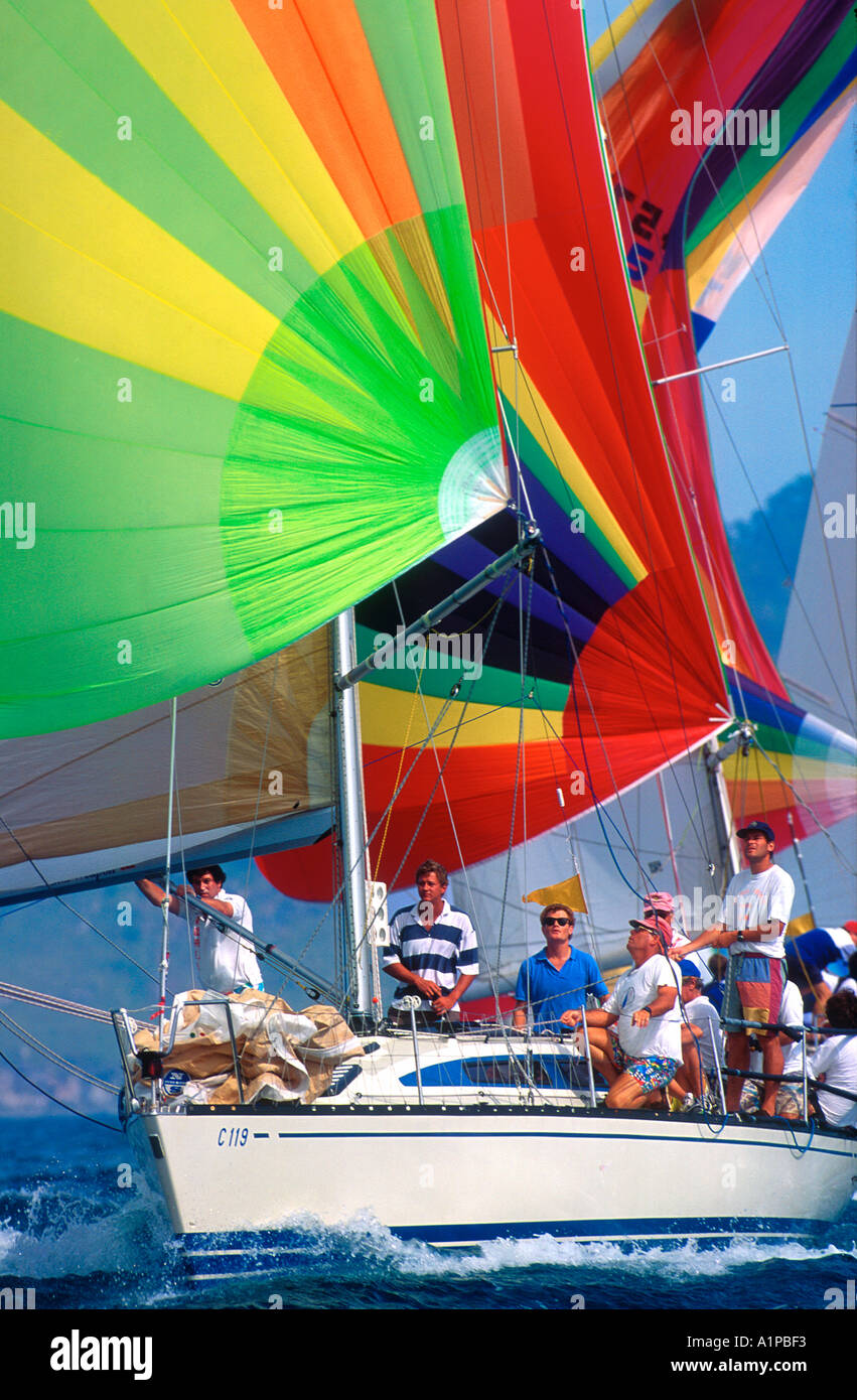 Coloured spinnaker hi-res stock photography and images - Alamy