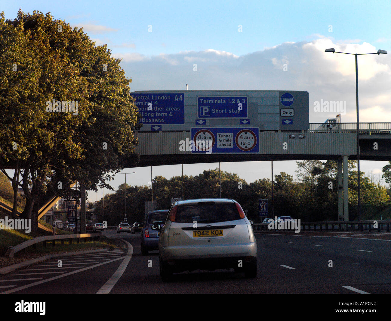 End of Motorway Tunnel Signs with Bus Lane and Height Restrictions ...