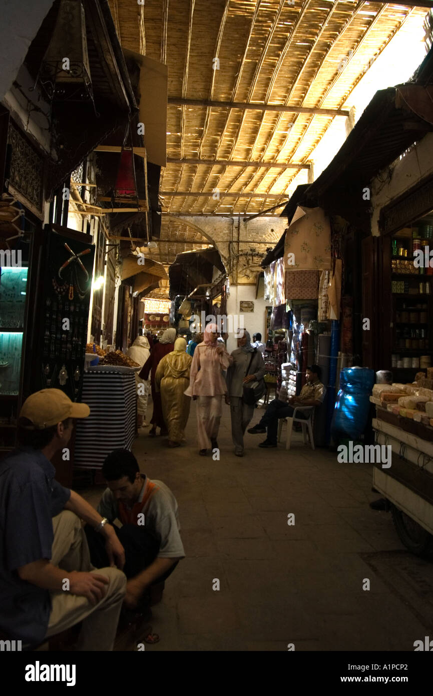 Souks in Fes, Morocco Stock Photo - Alamy