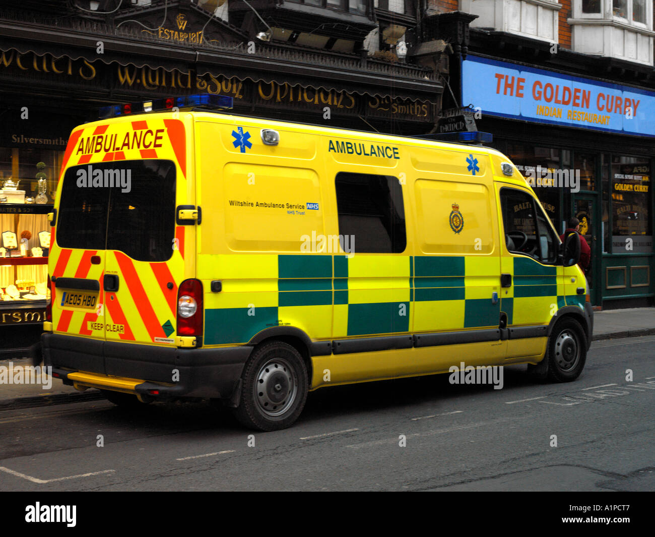 Ambulance New Yellow Colour in Salisbury Wiltshire England Stock Photo ...