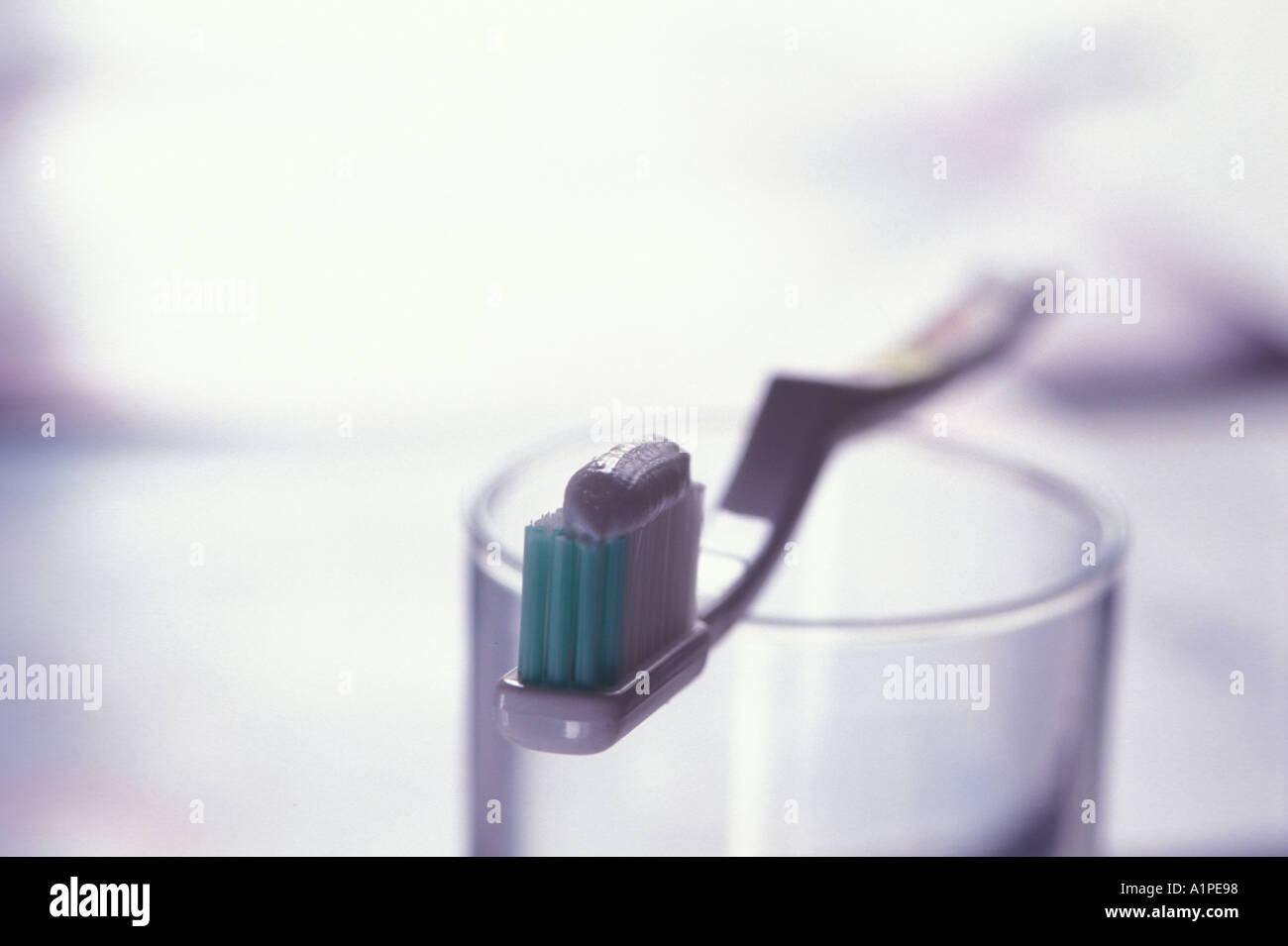 Toothbrush with toothpaste Stock Photo - Alamy
