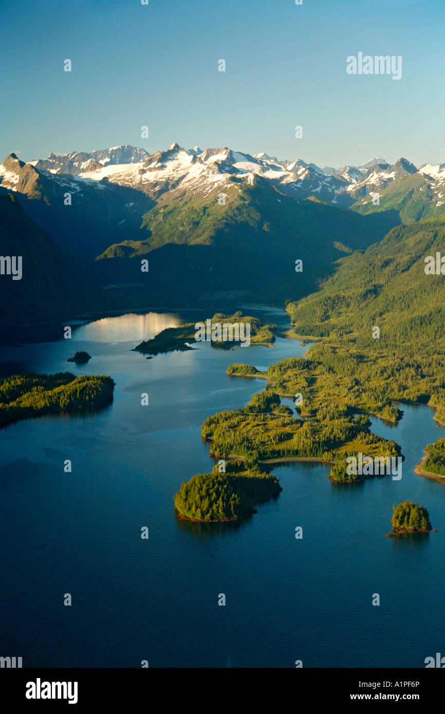 Aerial of Sheep Bay Prince William Sound Chugach National Forest Alaska ...
