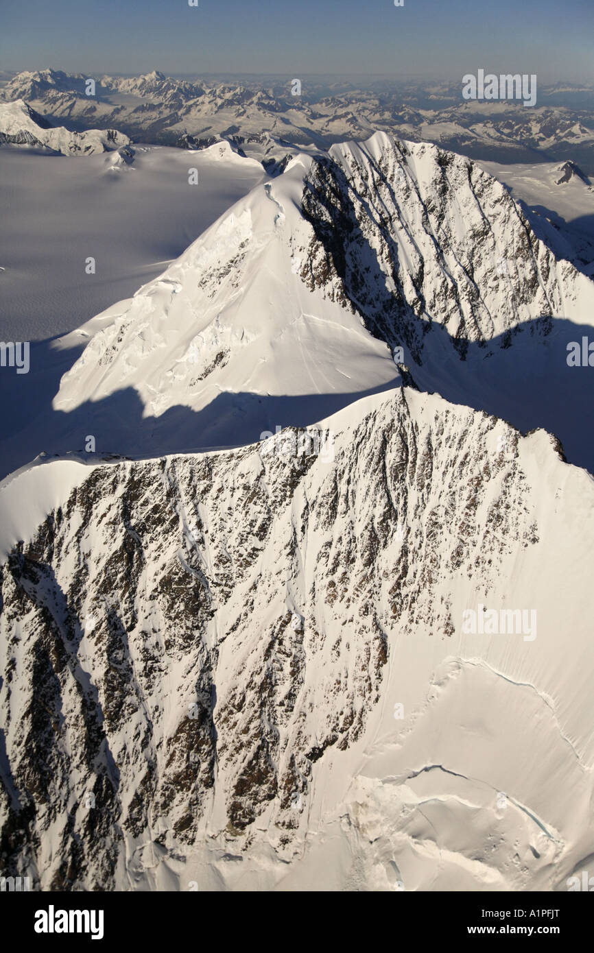 Aerial of Mount Gilbert Chugach Mountains Prince William Sound Chugach ...