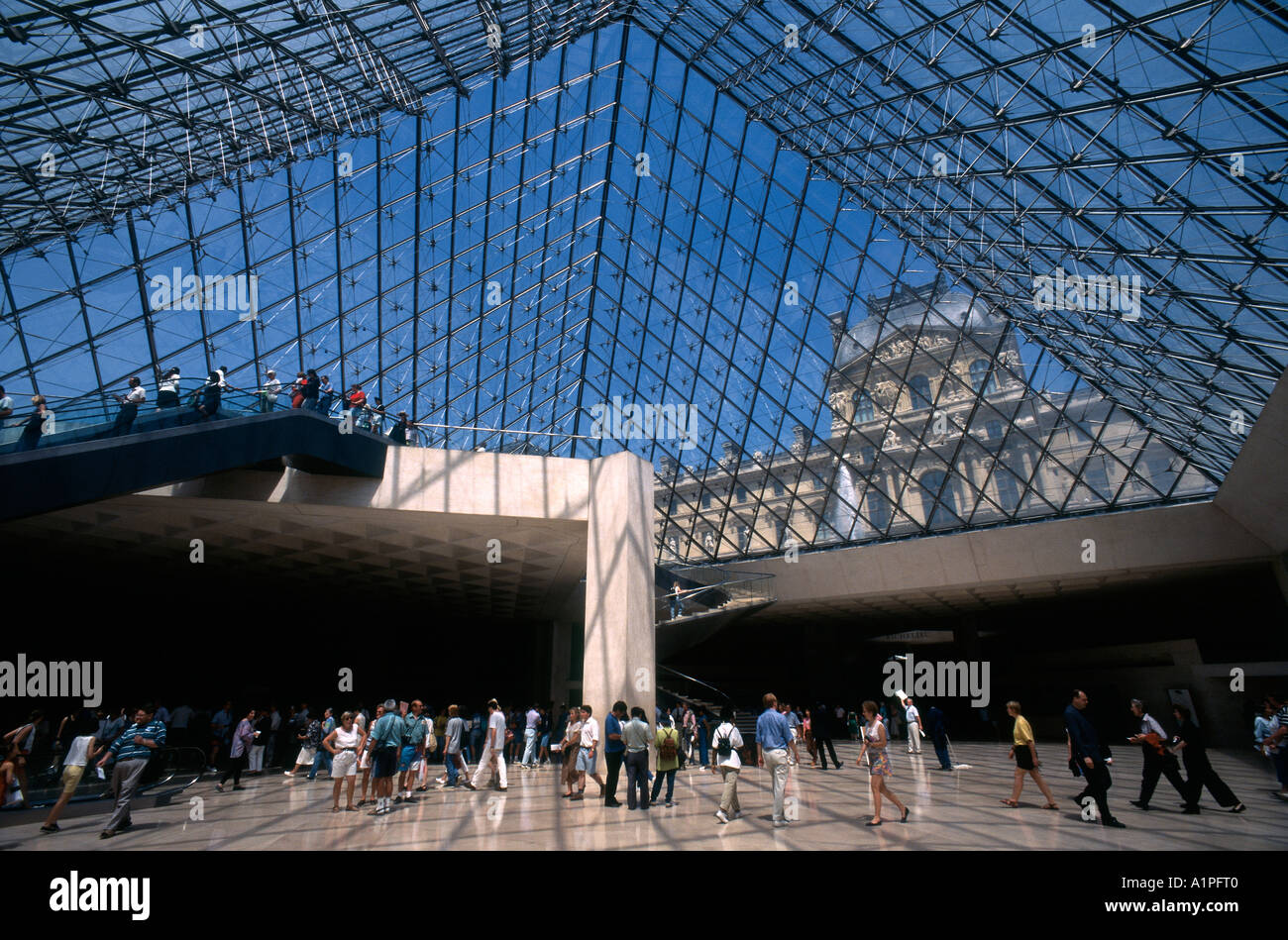 The Louvre Museum, Pyramid Stock Photo - Alamy