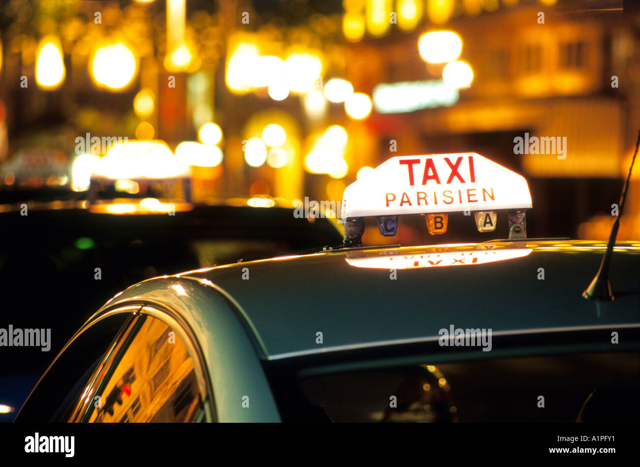 Transport, Paris Taxi Stock Photo - Alamy