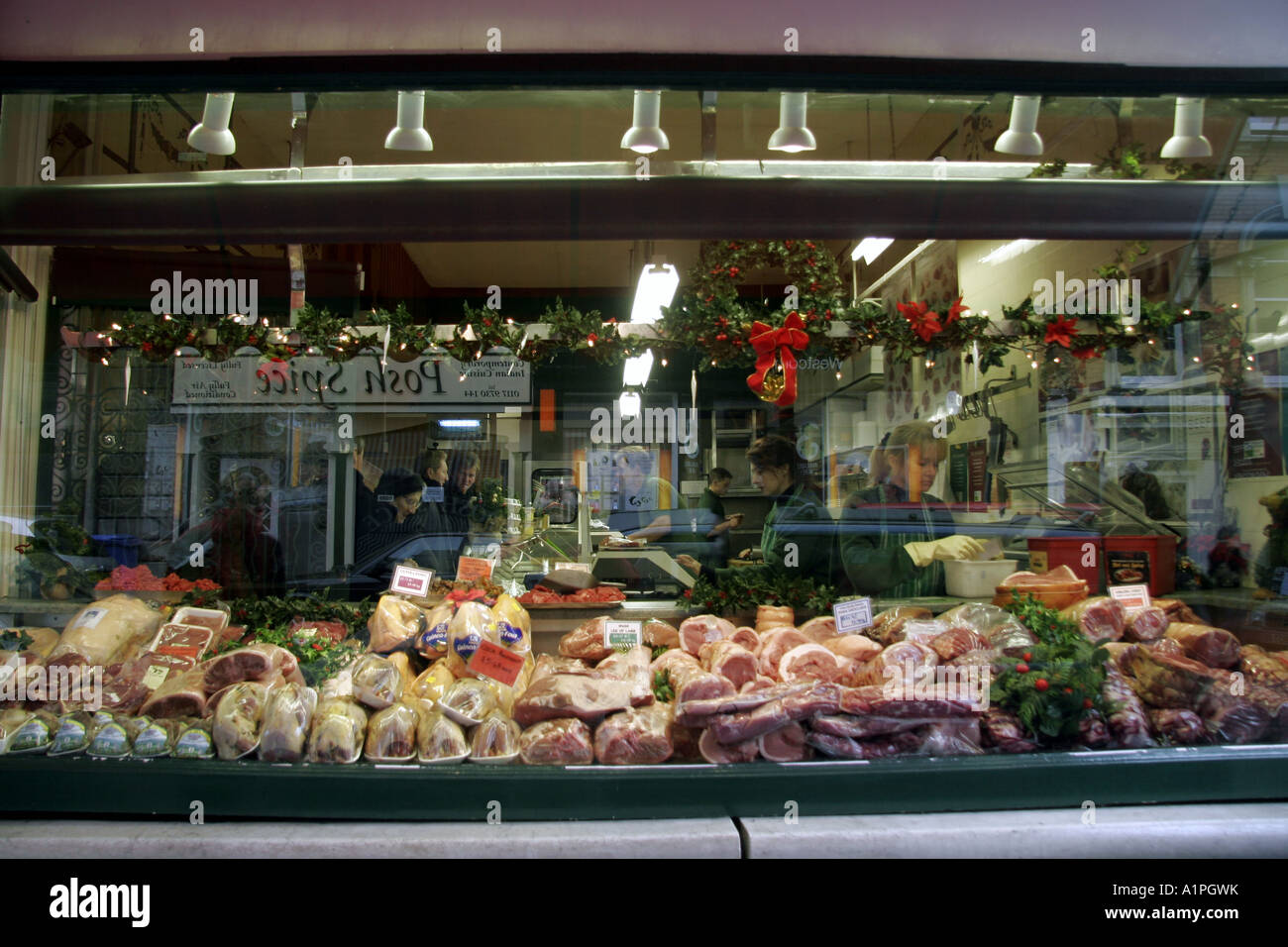 Butchers shop window, Clifton, Bristol, England Stock Photo - Alamy