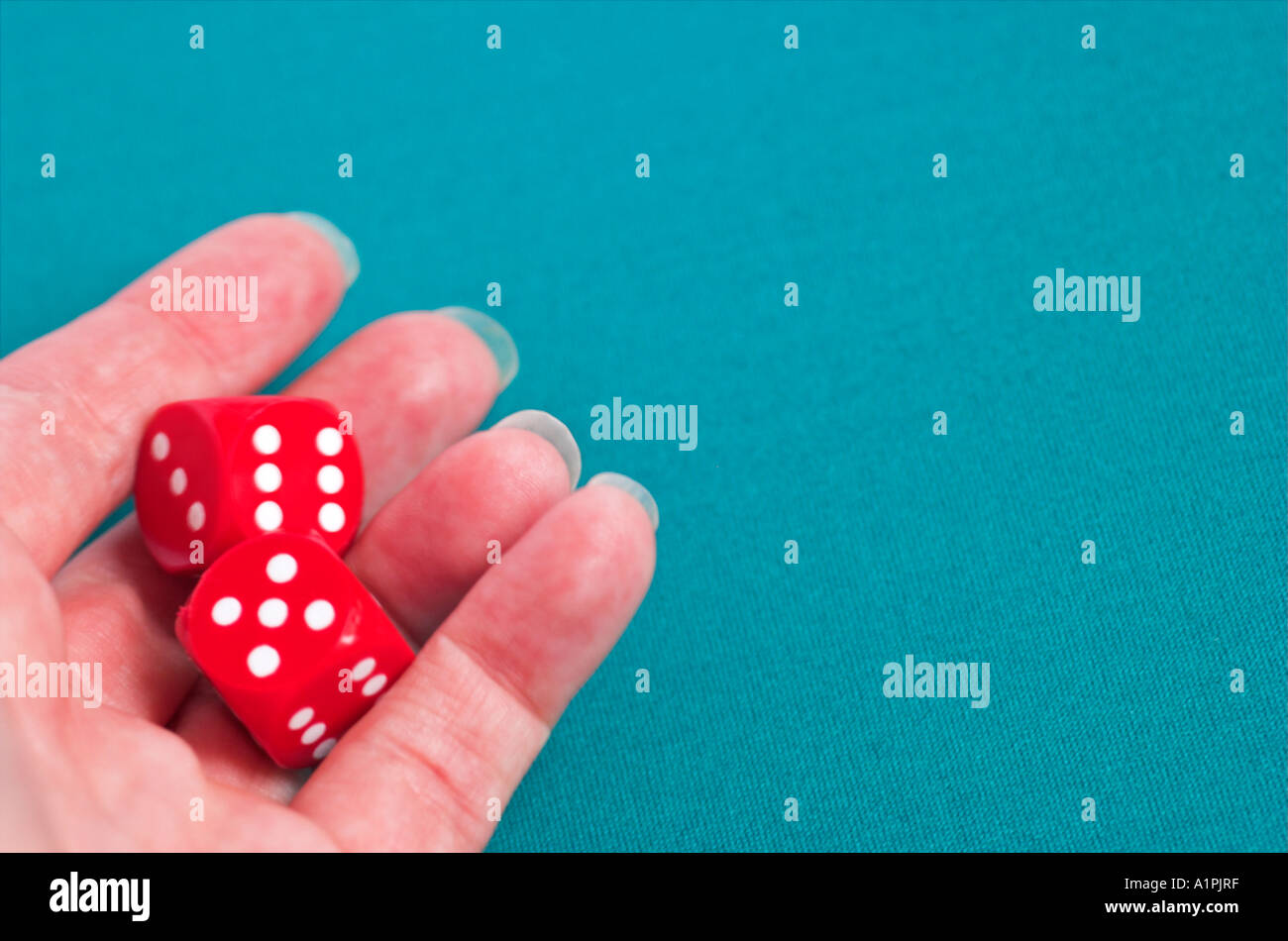 Human Hand Holding Dice Stock Photo - Alamy
