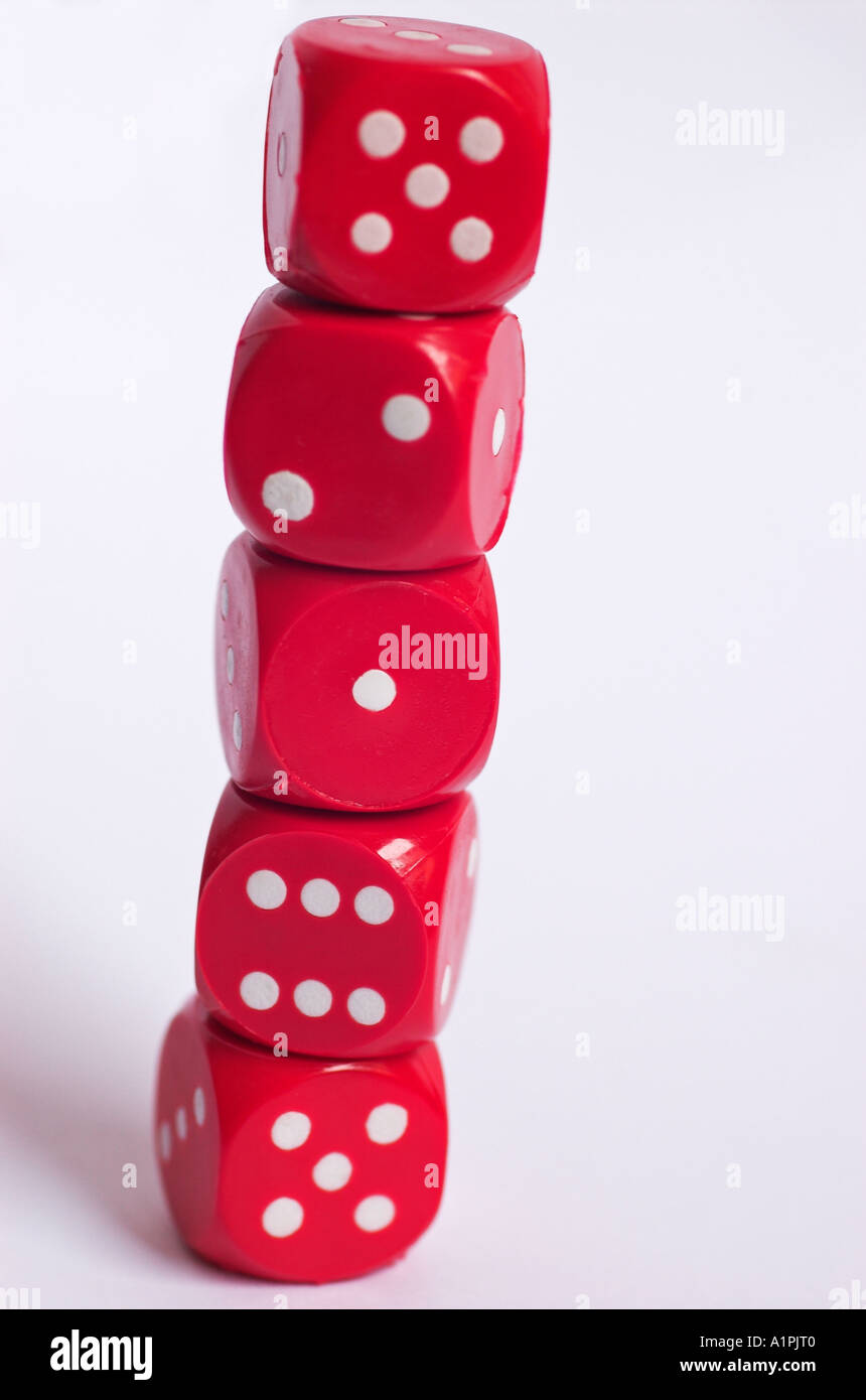 Stack of Dice Stock Photo - Alamy