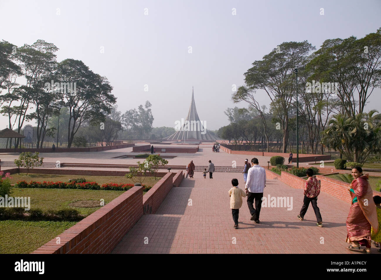 Visitors at the National Martyrs Memorial in Savar Bangladesh Stock ...