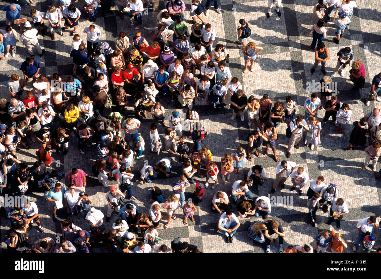 Old Town Square, Crowds Stock Photo - Alamy