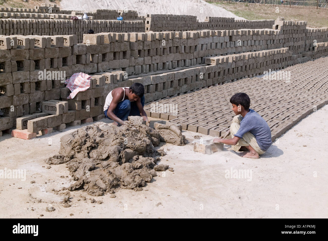 A brick making factory in northern Bangladesh Stock Photo - Alamy