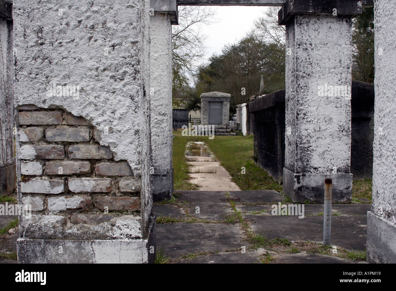 Above ground crypt in graveyard Stock Photo - Alamy