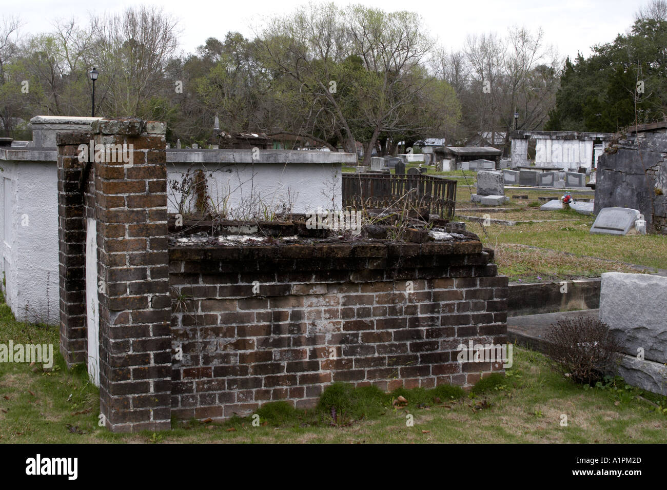 Above ground crypt in graveyard Stock Photo - Alamy
