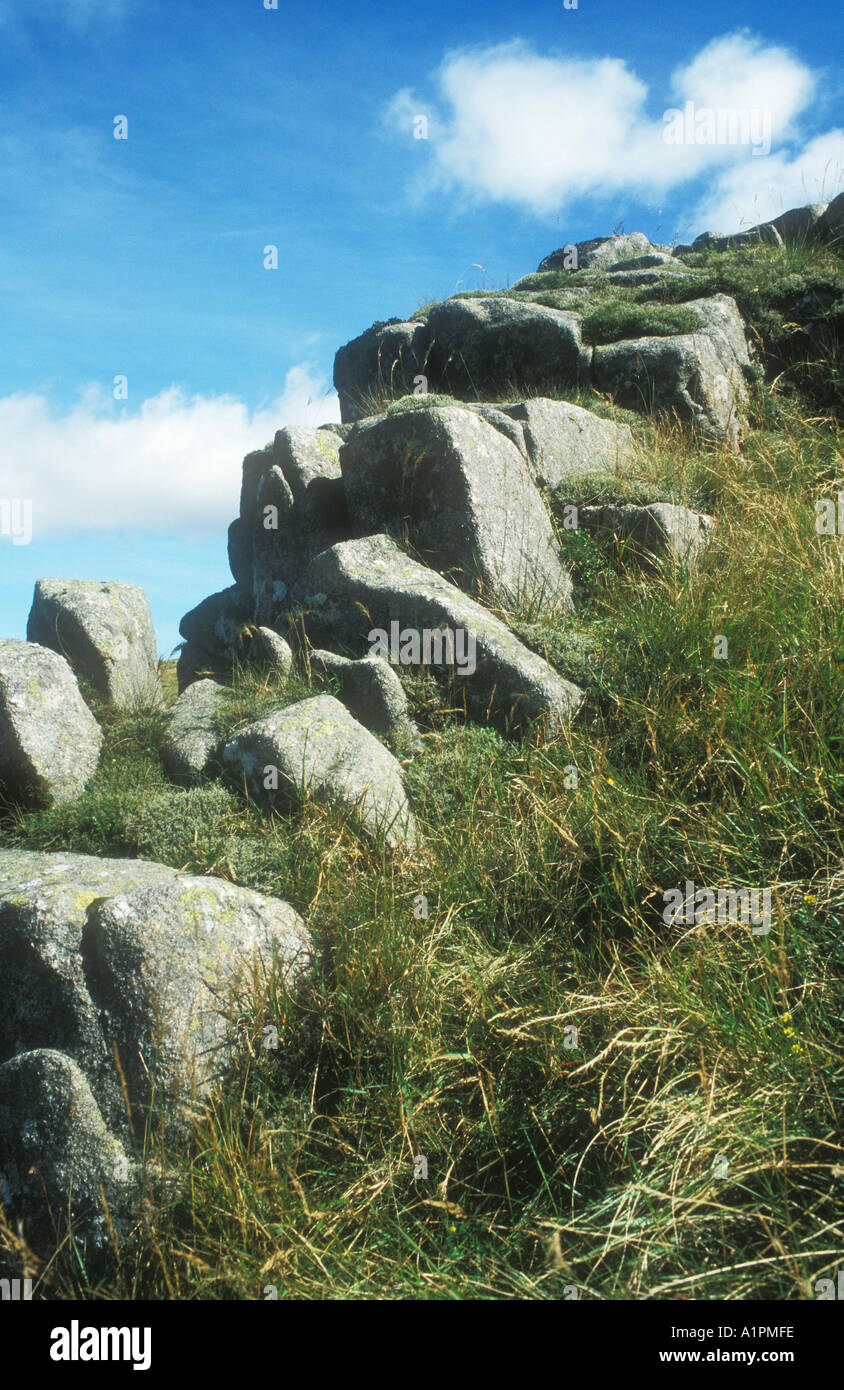 Granite outcrop of rock in Western Highland Mountains Stock Photo - Alamy
