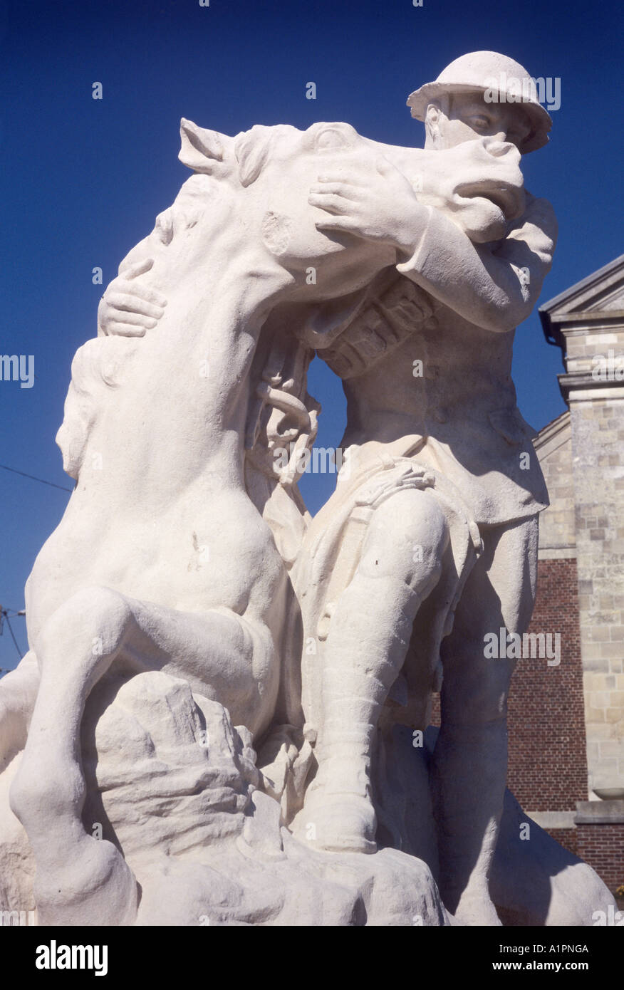 Memorial to Artilleryman And His Wounded Horse, Chipilly, France Stock ...