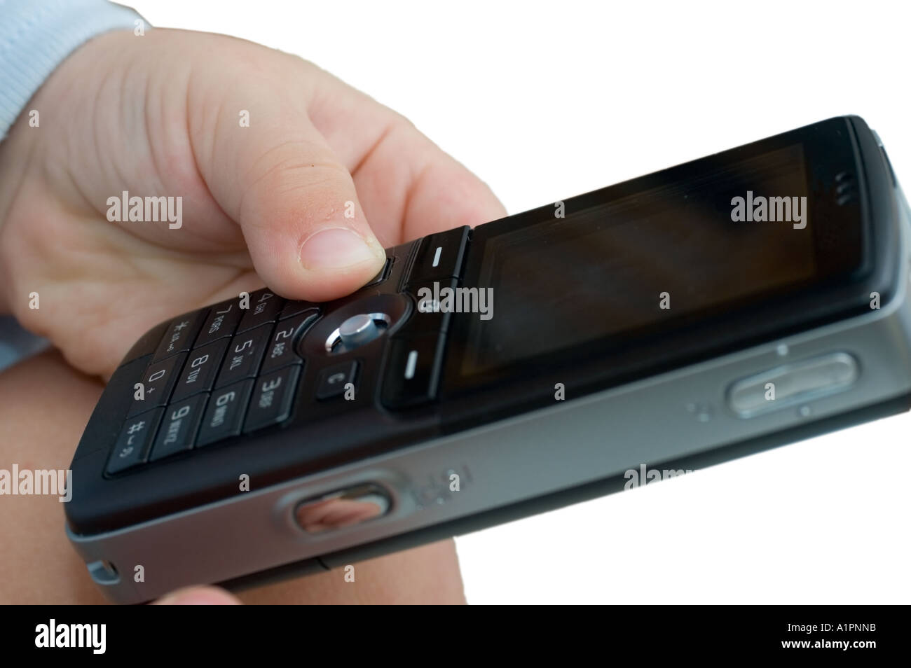 cell phone in babies hands Stock Photo - Alamy