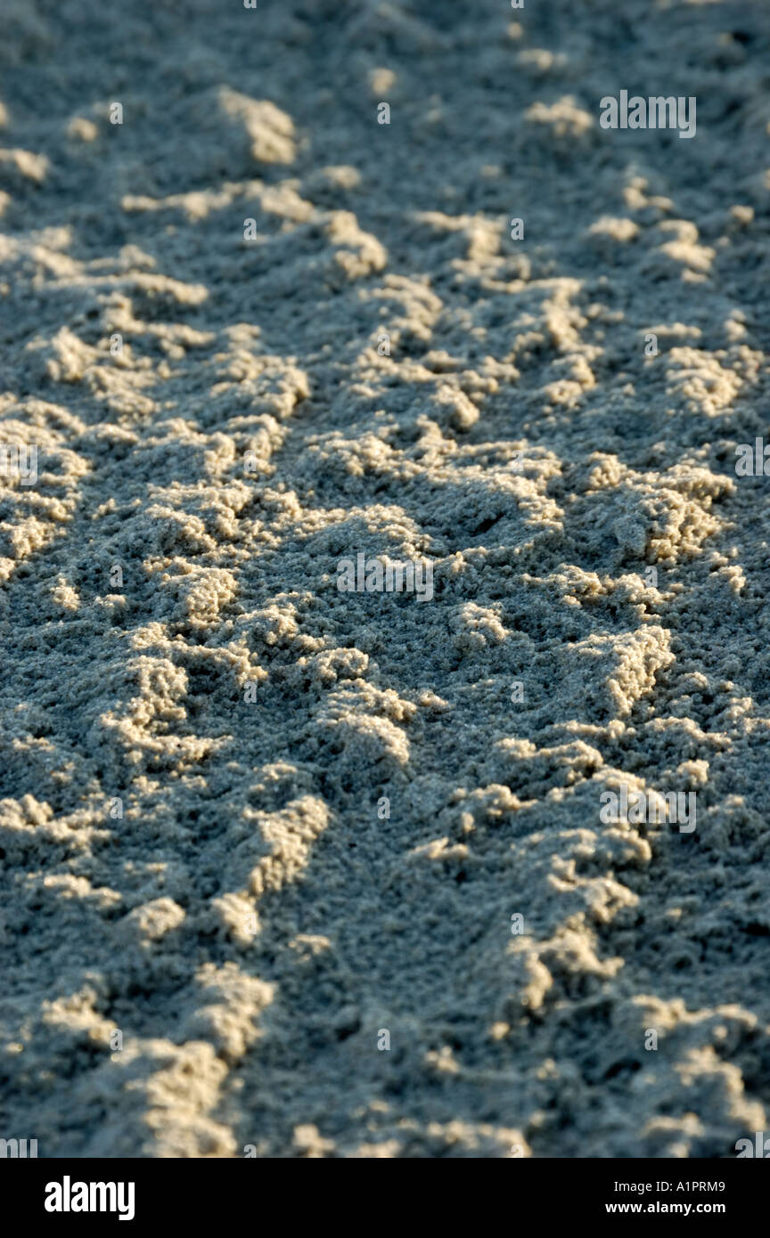Patterns left in sand after snow has melted Stock Photo - Alamy