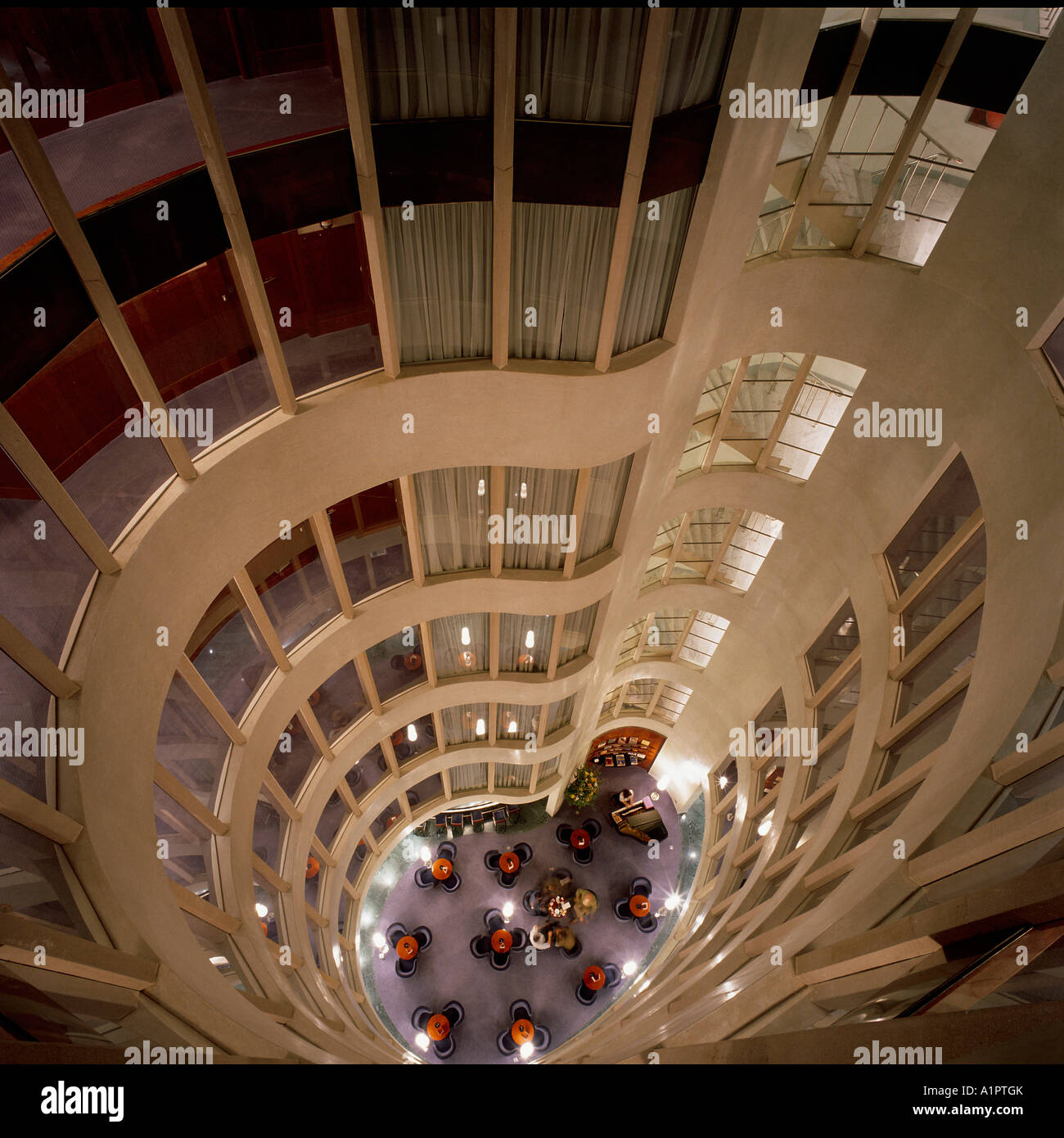 View of an atrium of a hotel Stock Photo - Alamy