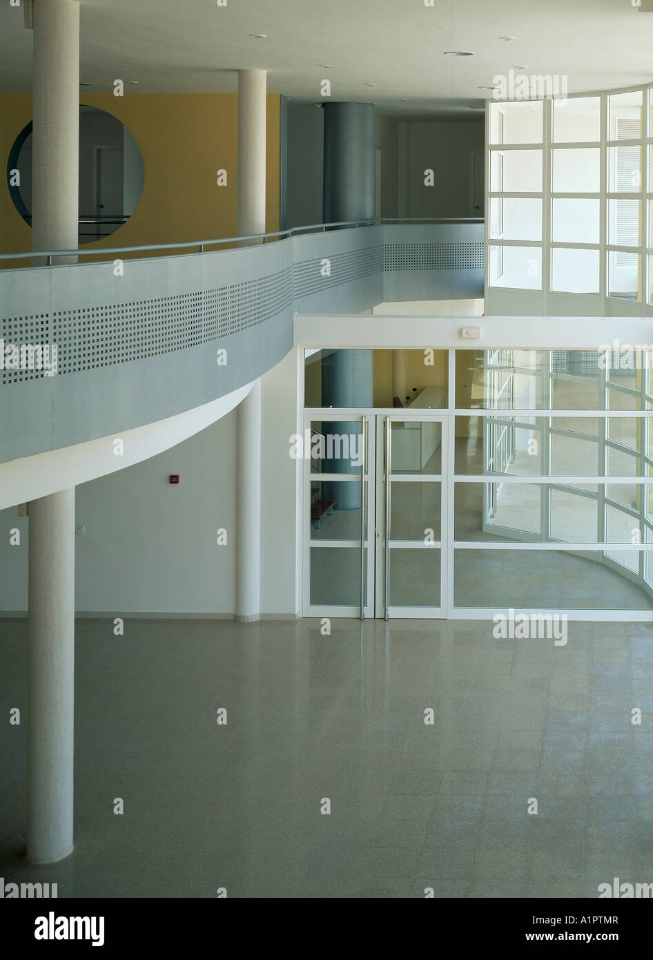 View of a closed glass door Stock Photo - Alamy