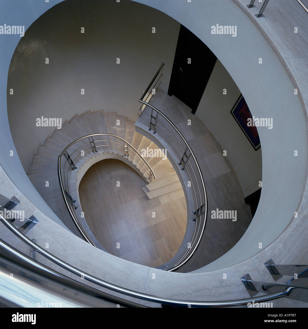 View of a winding staircases Stock Photo - Alamy