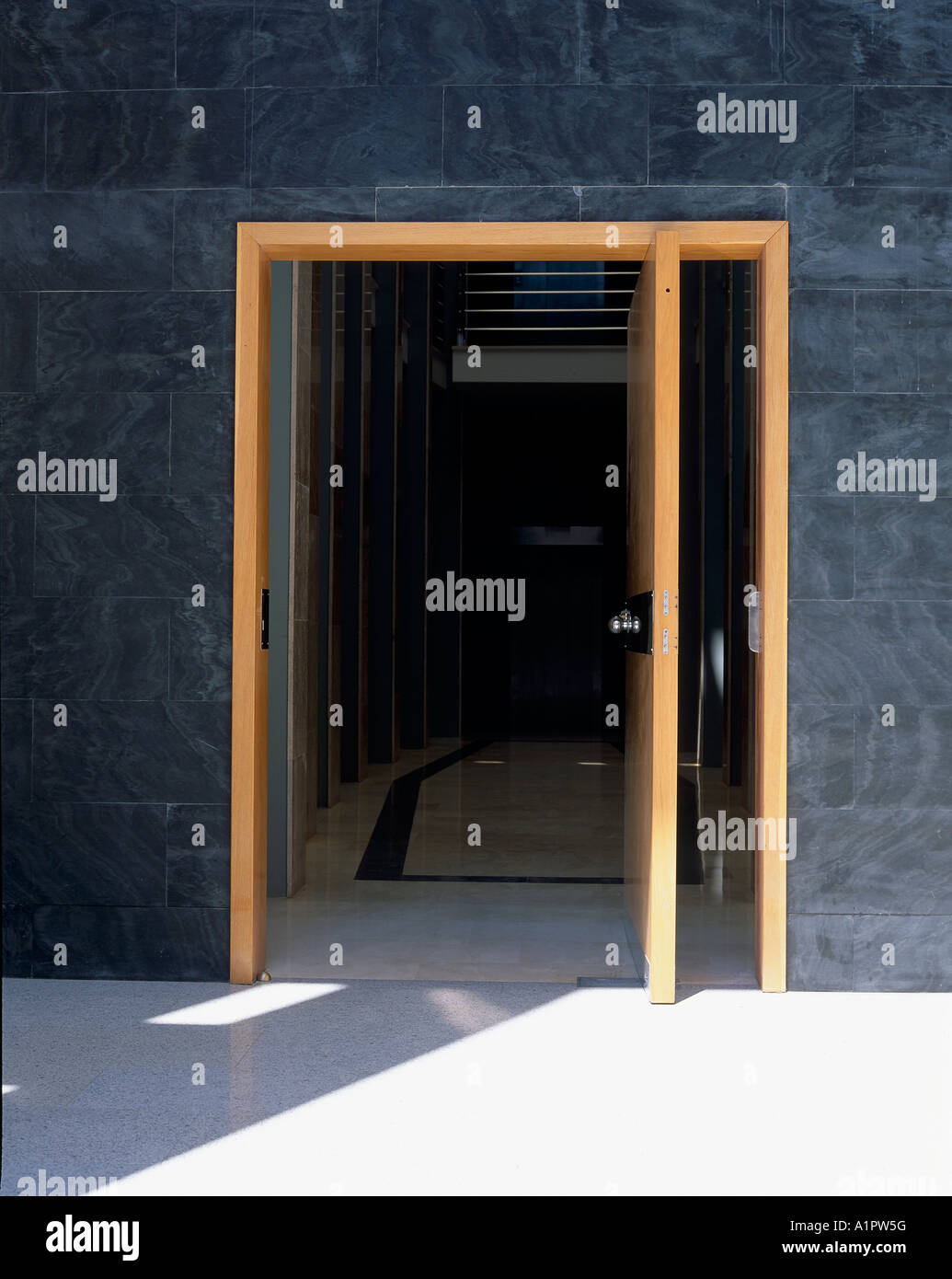 View of the entrance of a building Stock Photo - Alamy