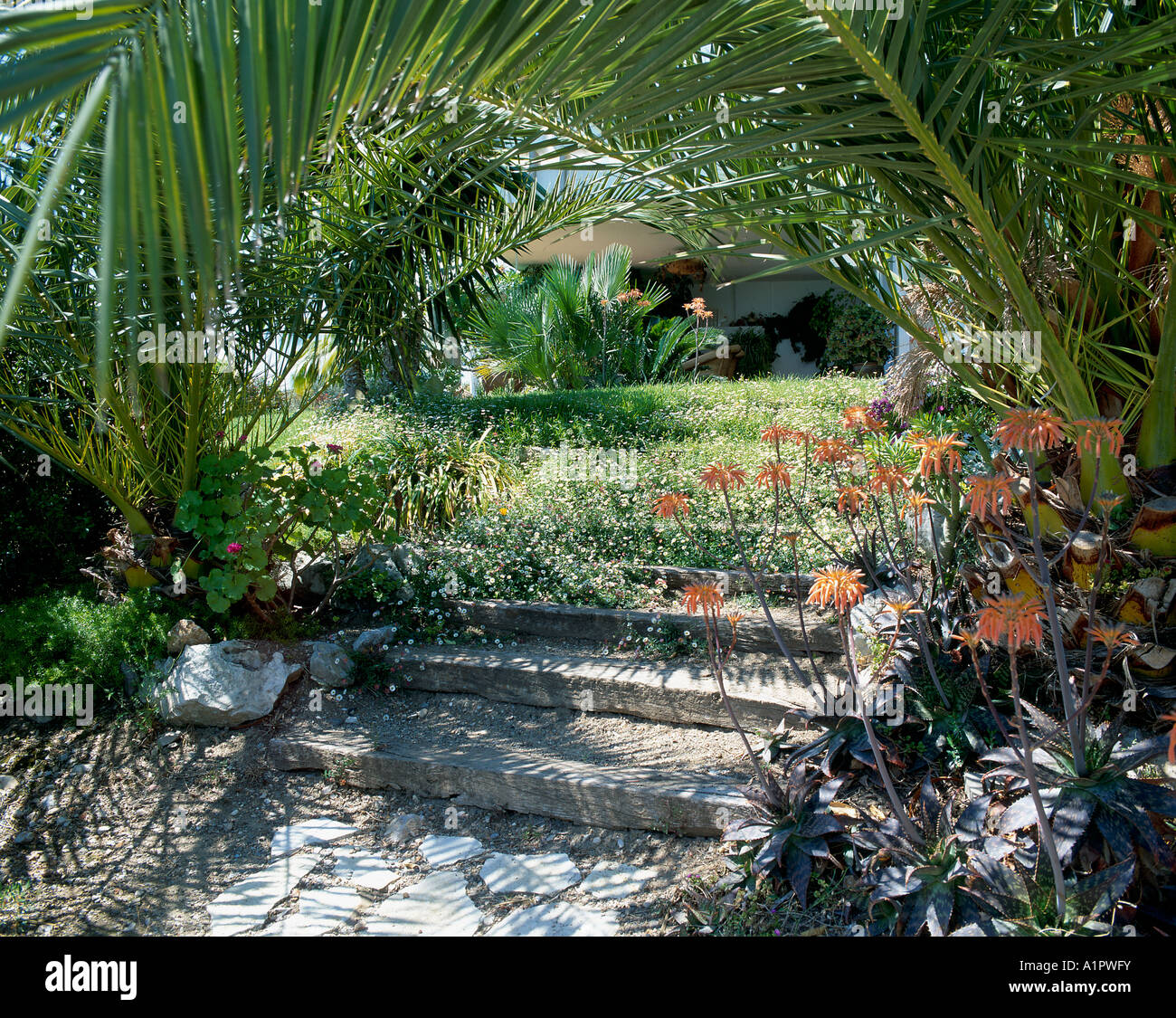 View of a pathway leading to a house Stock Photo - Alamy