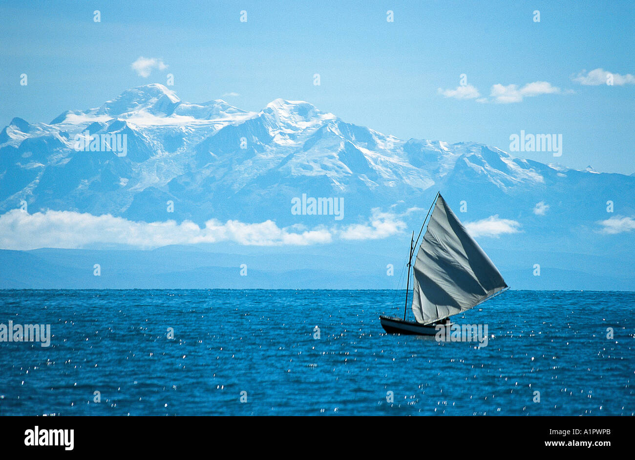 Sailing on the Lake Titicaca, Peru Stock Photo - Alamy