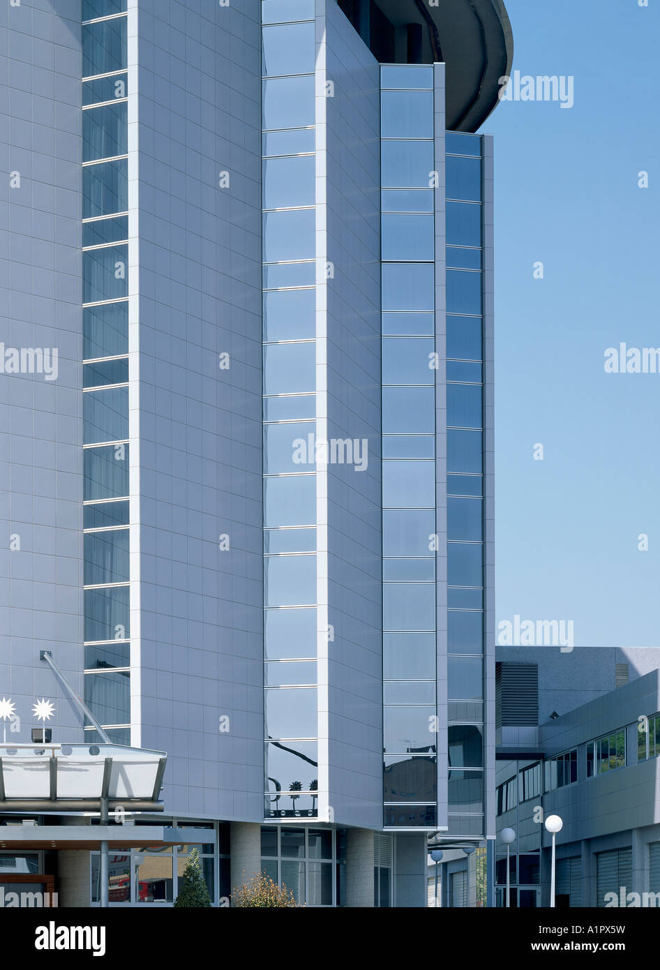 Partial view of an elegant hotel Stock Photo - Alamy