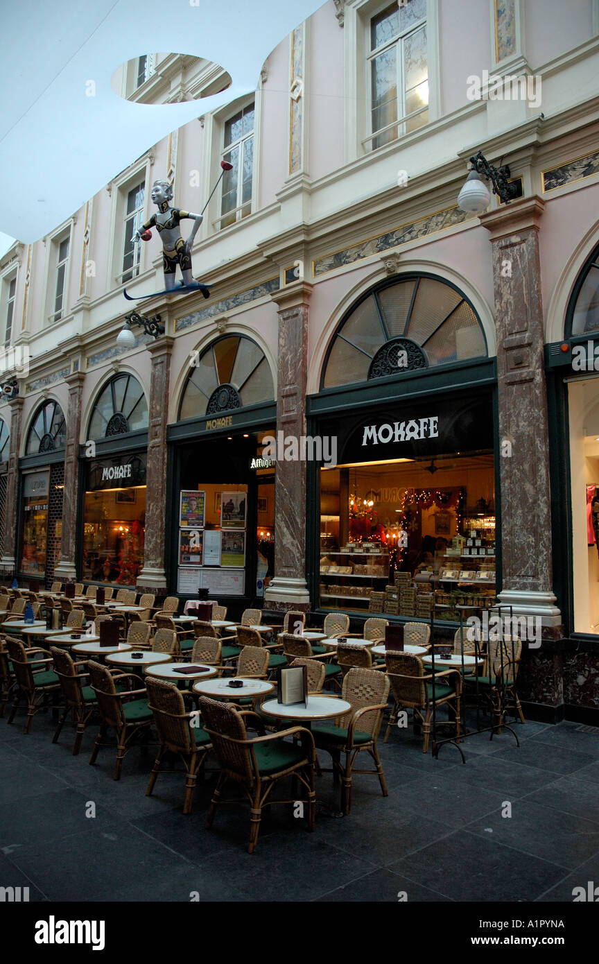 The Mokafe Cafe in the Saint-Hubert gallery Stock Photo - Alamy