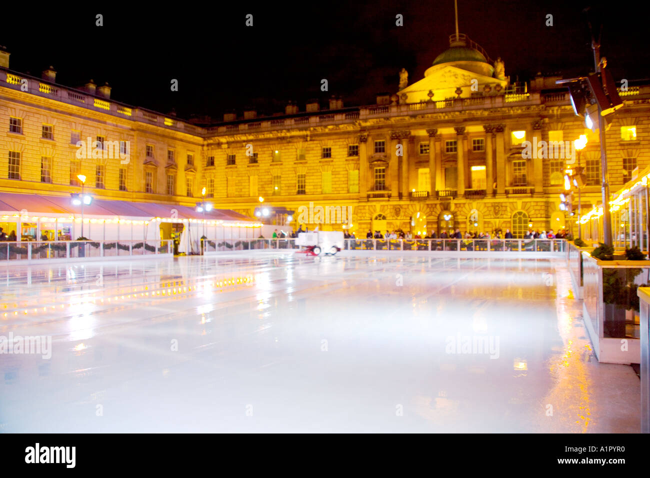An outdoor ice rink Stock Photo - Alamy