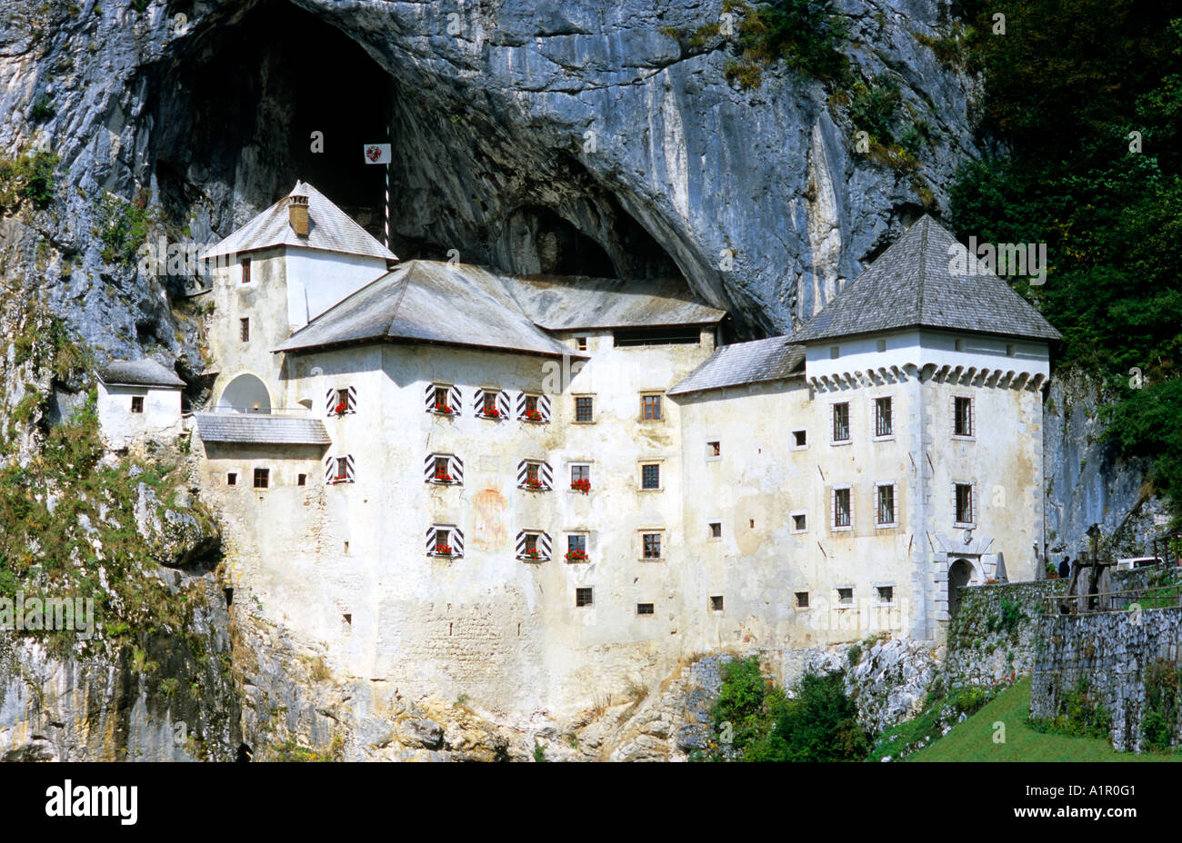 Castle Predjamski Grad, residence of the knight Erasmus, Predjama ...