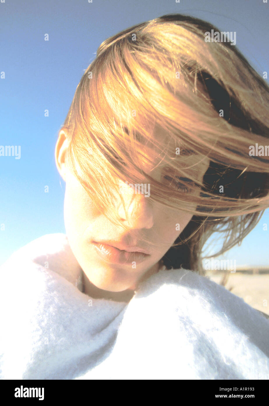 Face covered with hair hi-res stock photography and images - Alamy