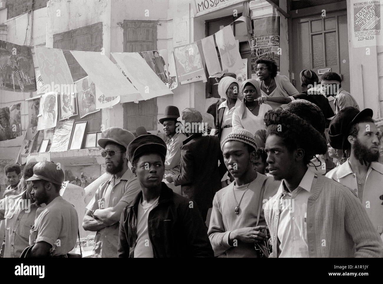 Black rastafarian community Notting Hill Gate London in the 60's 70's ...