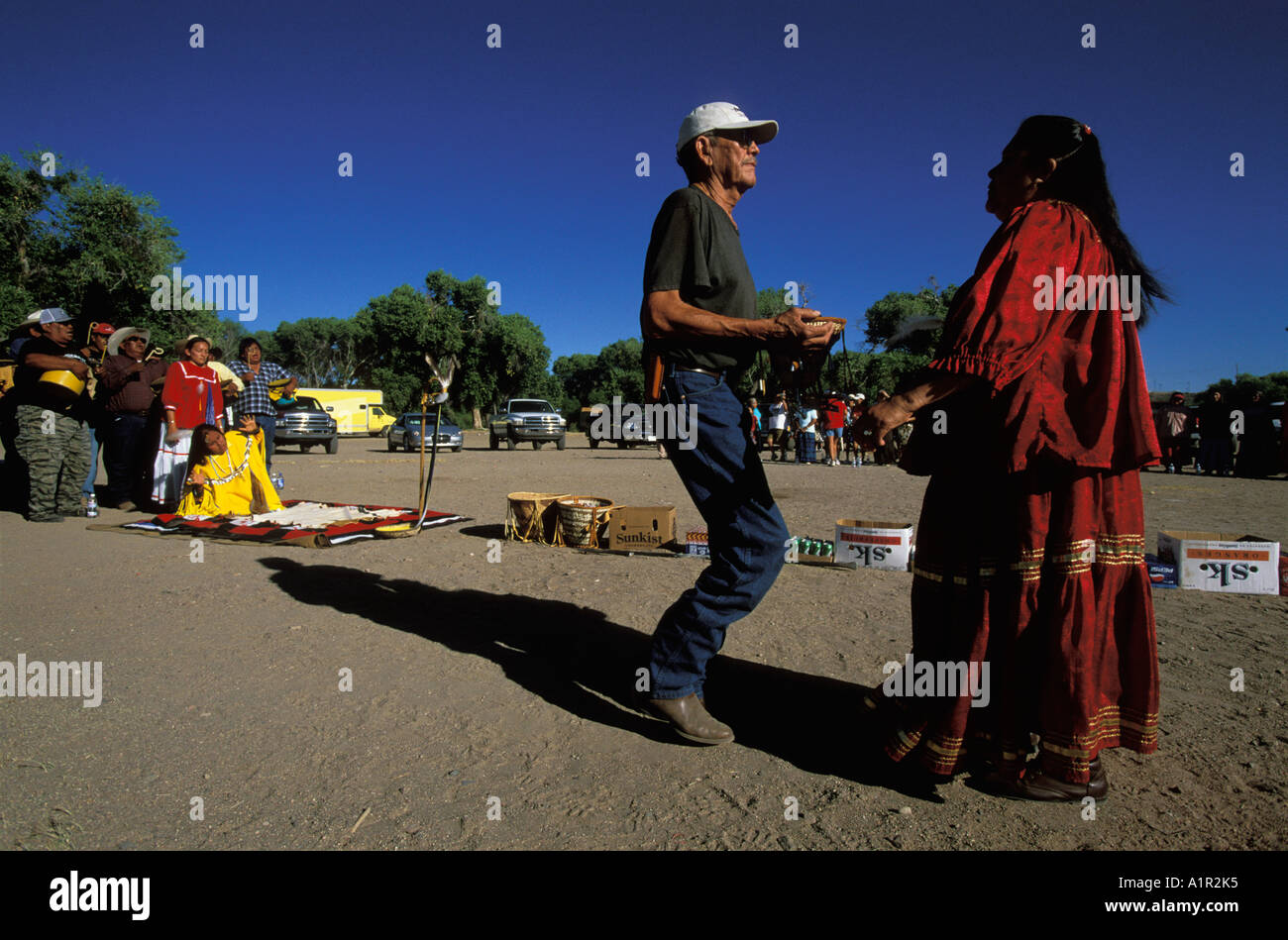 Apache Indians dance at a Sunrise Dance a first menstruation rite on ...