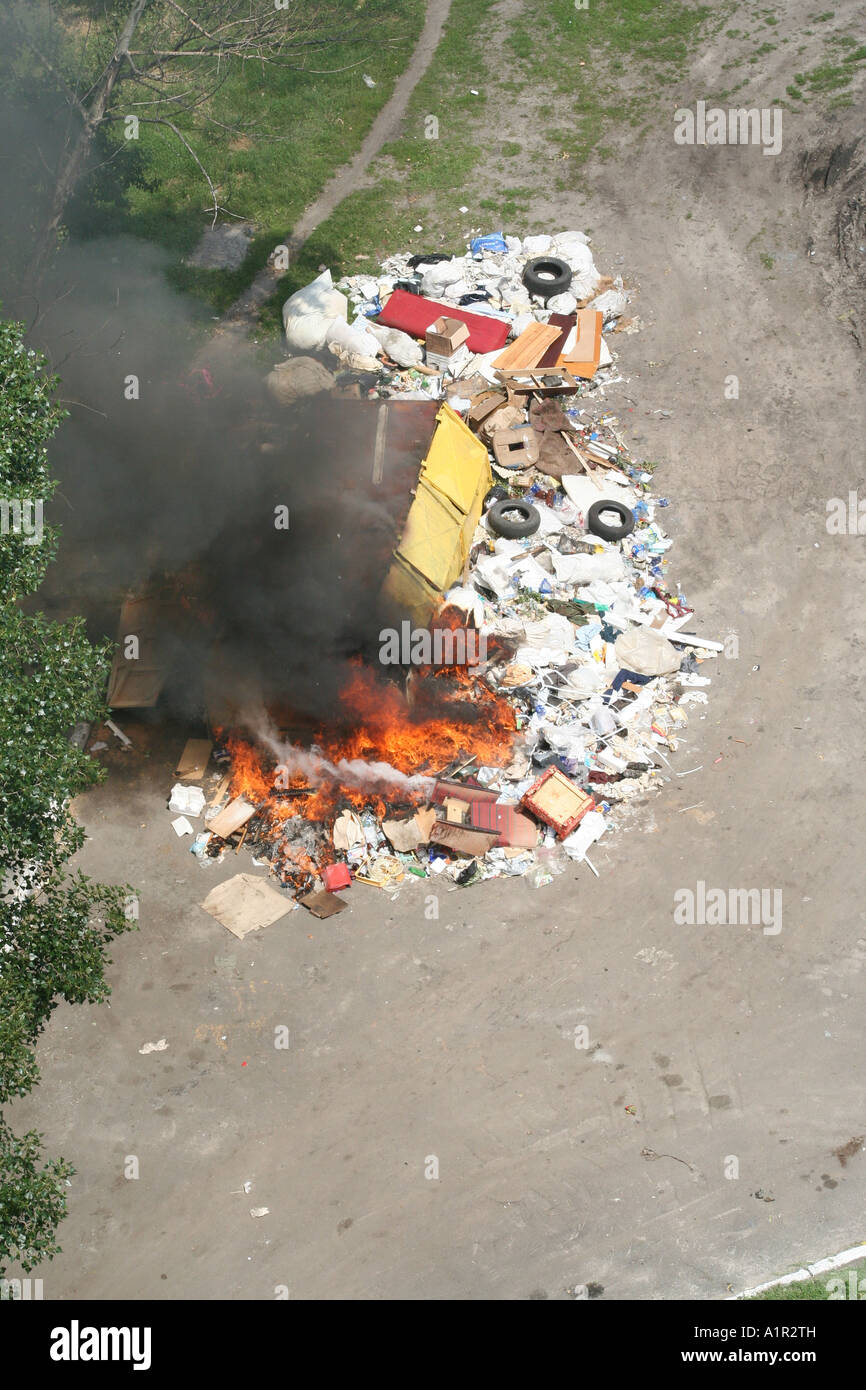 Dump is on fire Stock Photo - Alamy