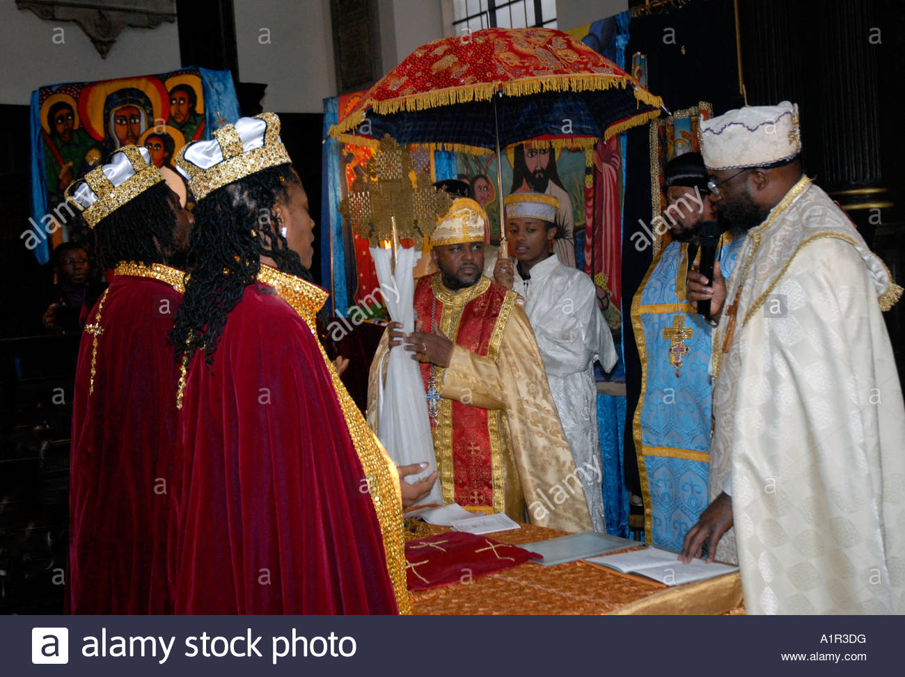 Service at the Ethiopian Orthodox Church in Central London Stock Photo ...