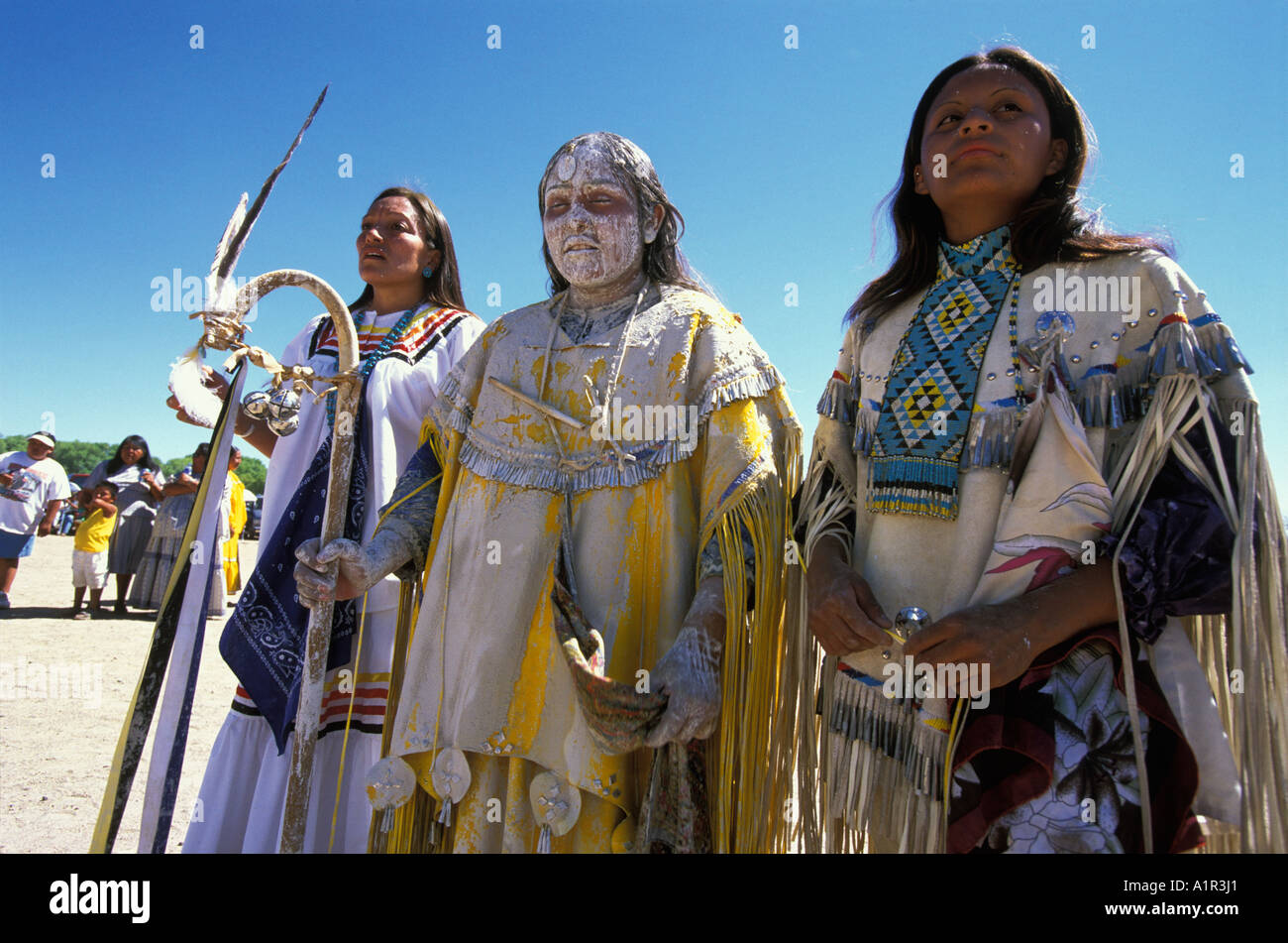 An Apache girl together with her godmother and helper at her Sunrise ...