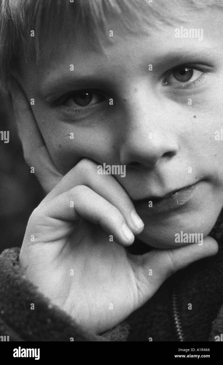 Attentive child Black and White Stock Photos & Images - Alamy