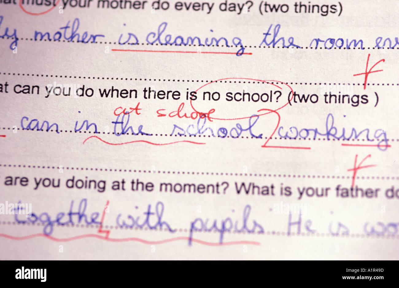 Handwriting english hi-res stock photography and images - Alamy