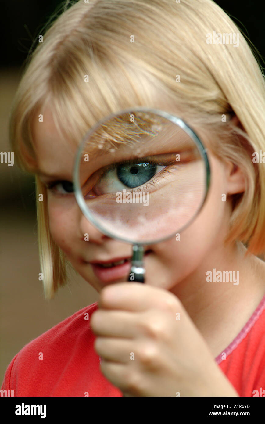 Looking at You Through the Magnifying Glass Stock Photo - Alamy