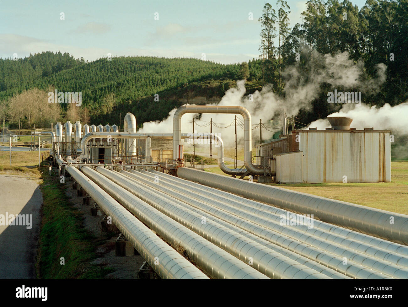 geothermal power plant wairakei, new zealand Stock Photo - Alamy