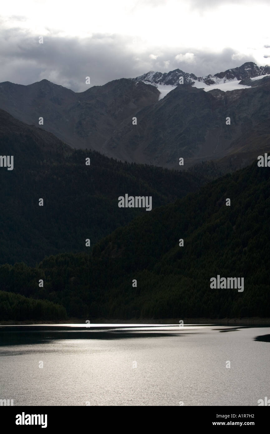Vernagt Stausee is a man made lake at 1695m in Schnalstal Valley, South ...
