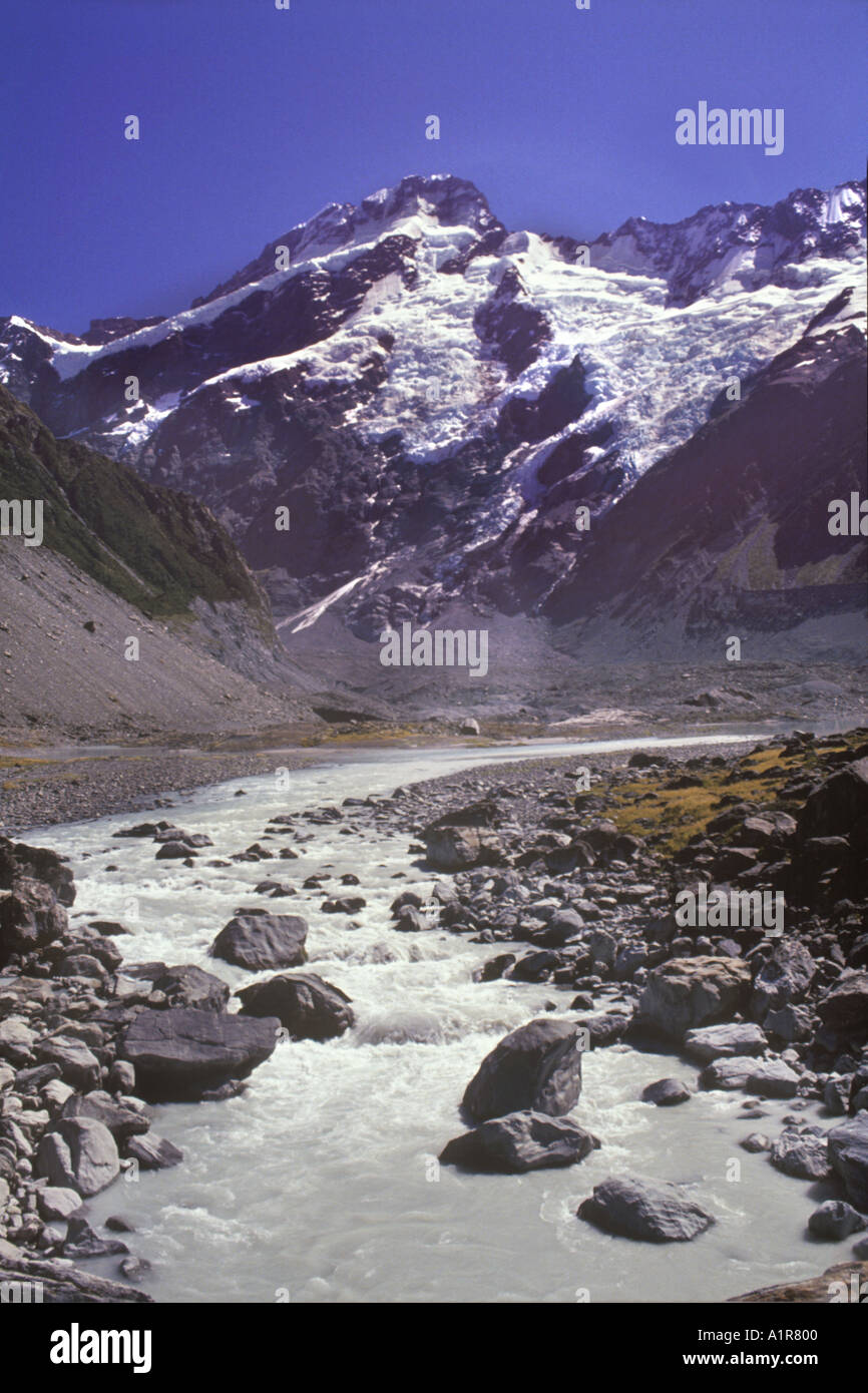 Glacial Runoff River Stream , Glacier Melting, Remarkables New Zealand ...